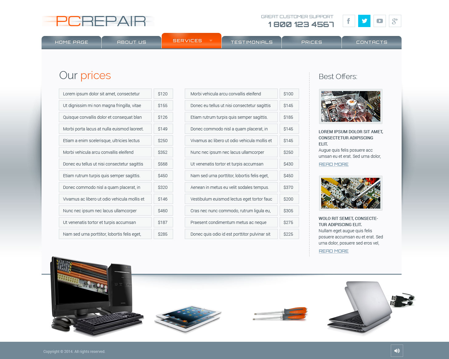 Gadgets Repair - HTML5 template ID: 300111832 from bootstrap-template.com